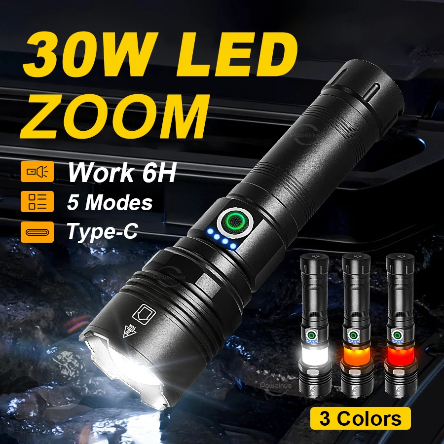 High-Power-LED-Flashlight-with-COB-8-Modes-Magnet-Tactical-Torch ...