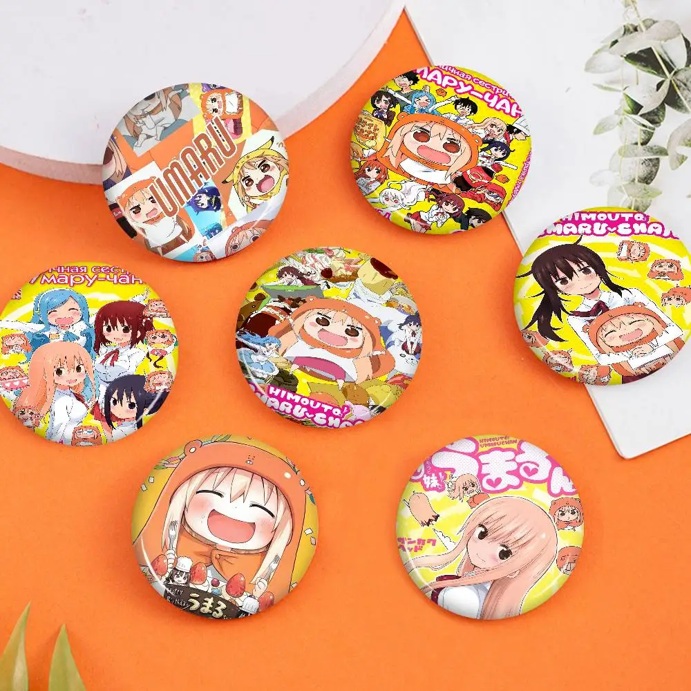 Anime Himouto! Umaru-chan Soft Button Pin Round Metal Badge Lapel Pin ...