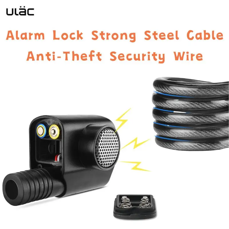 ULAC-Alarm-Lock-Strong-Steel-Cable-Anti-Theft-Security-Wire-Suitable ...