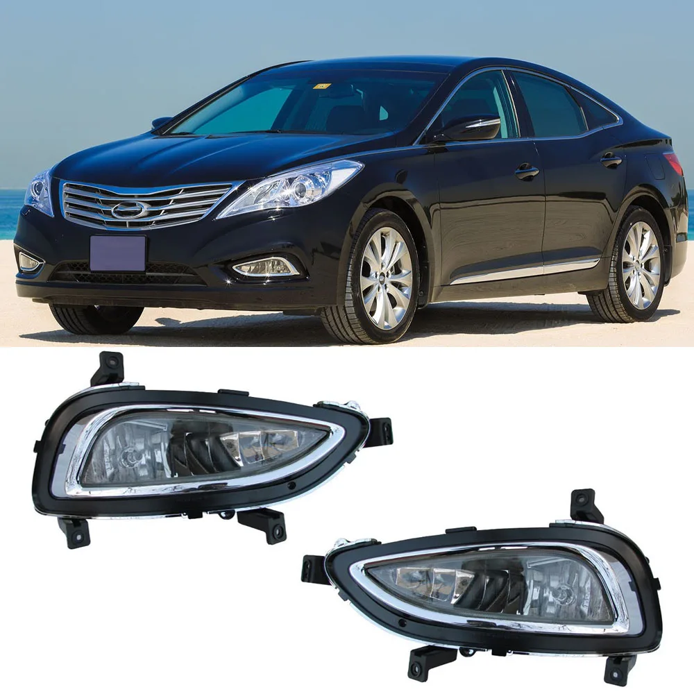 Car Front Bumper Fog Lamp Daytime Running Light For Hyundai Azera 2011 ...