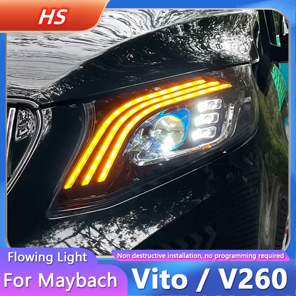 Mercedes for Benz Headlamp Assembly V Class VITO Retrofit Maybach LED ...