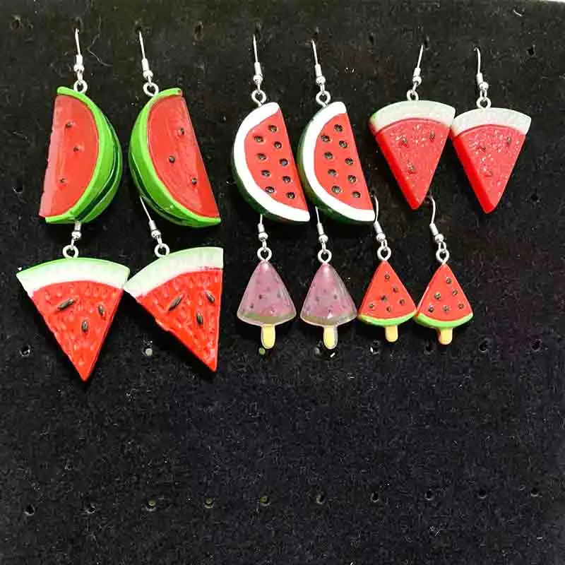 Earring-For-Women-Resin-Handmade-Colorful-Multicolor-Simulation ...