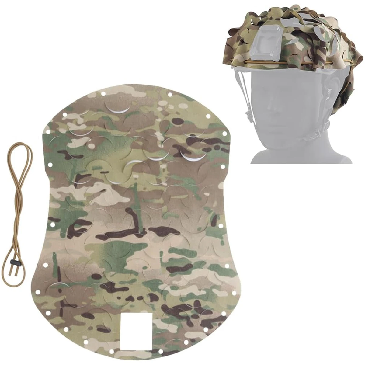 Airsoft-Helmet-Cover-with-Elastic-Fixed-Straps-Multicam-Tactical-Gear ...