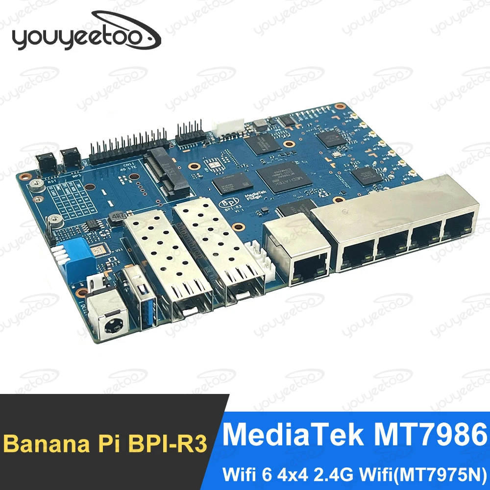 Banana Pi Router Development Board, MT7986 Quad Core, BPI R3, MediaTek ...