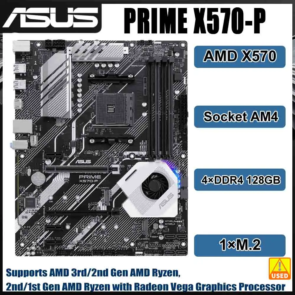 Amd x570 placa mãe asus prime X570 P soquete am4 placa mãe suporte ...