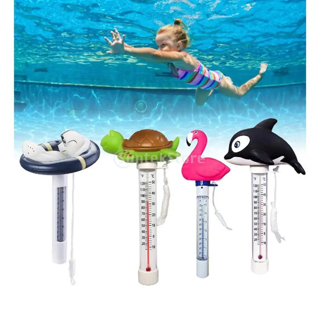 Cute-Cartoon-Animal-Floating-Swimming-Pool-Aquarium-Float-Thermometer ...