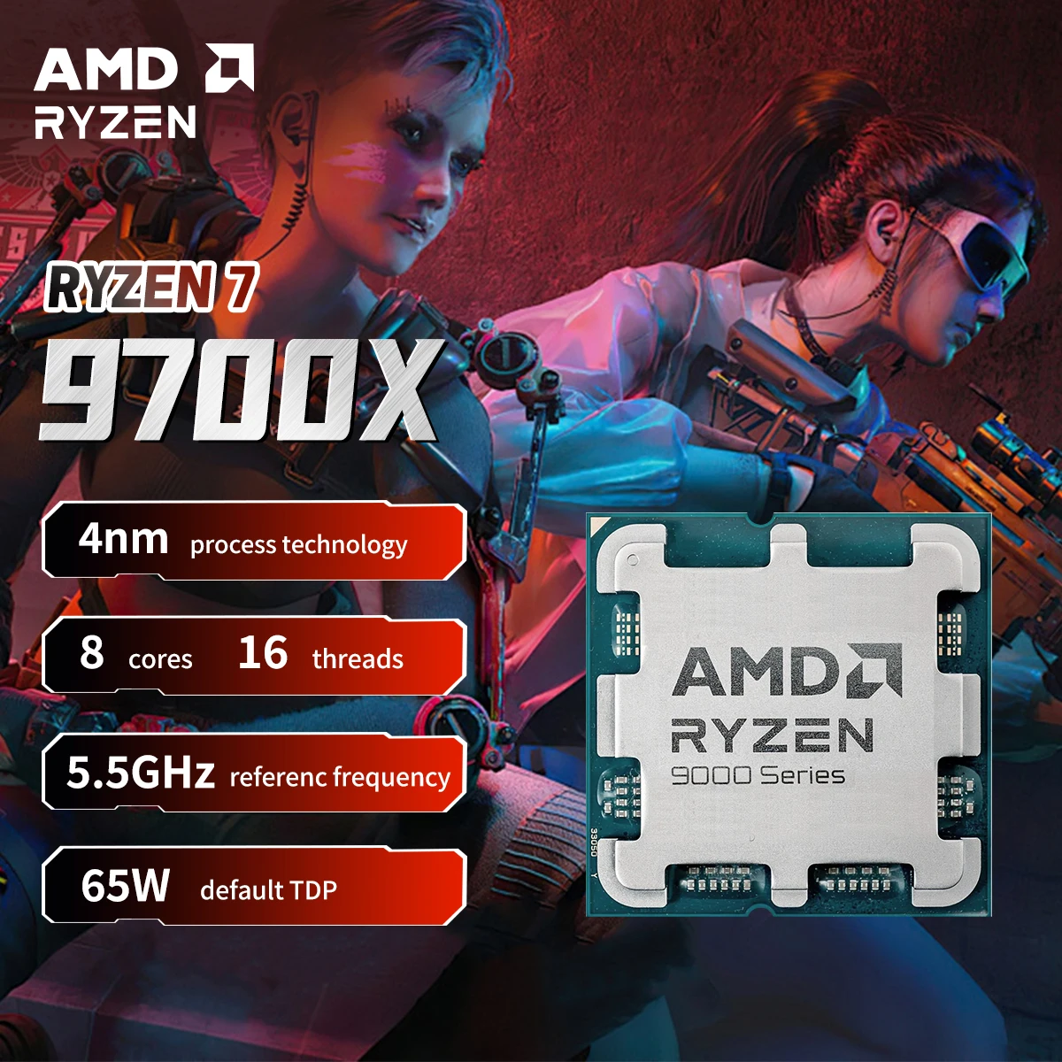 AMD Ryzen 7 9700X L3=32M 3.8GHz 8-Core 16-Thread R7 9700X Gaming ...