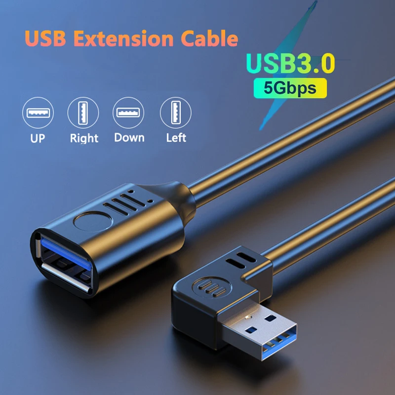 Codo-Cable-de-extensi-n-USB-3-0-Cable-extensor-tipo-A-macho-A-hembra ...