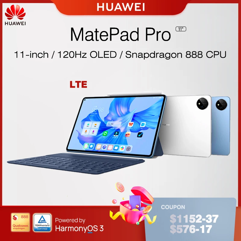 2022 Lte 4G Huawei Matepad Pro 11 Inch Tablet 8Gb/12Gb 256Gb/512Gb ...