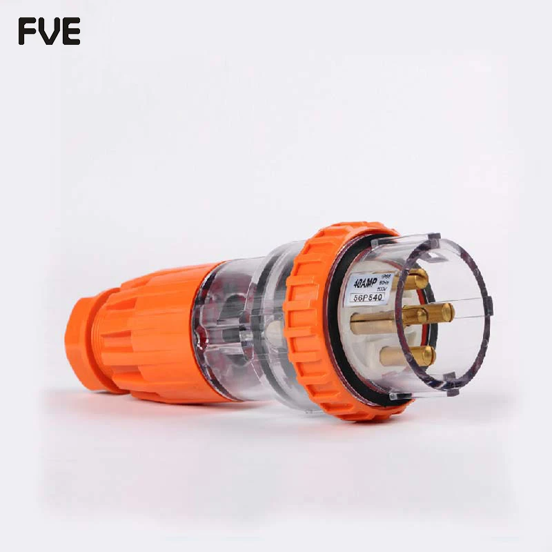 *40A 5pin 3 phase straight male plug and socket IP66 56P540|plug and ...