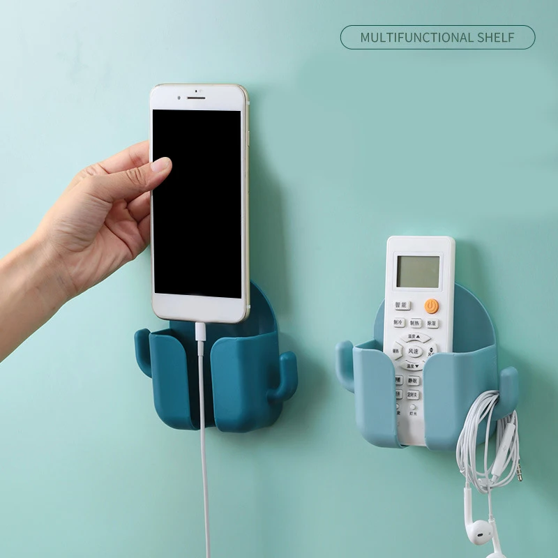 New-Wall-Mount-Remote-Holder-with-Rest-Slot-Hanger-Punch-Free-Wall ...