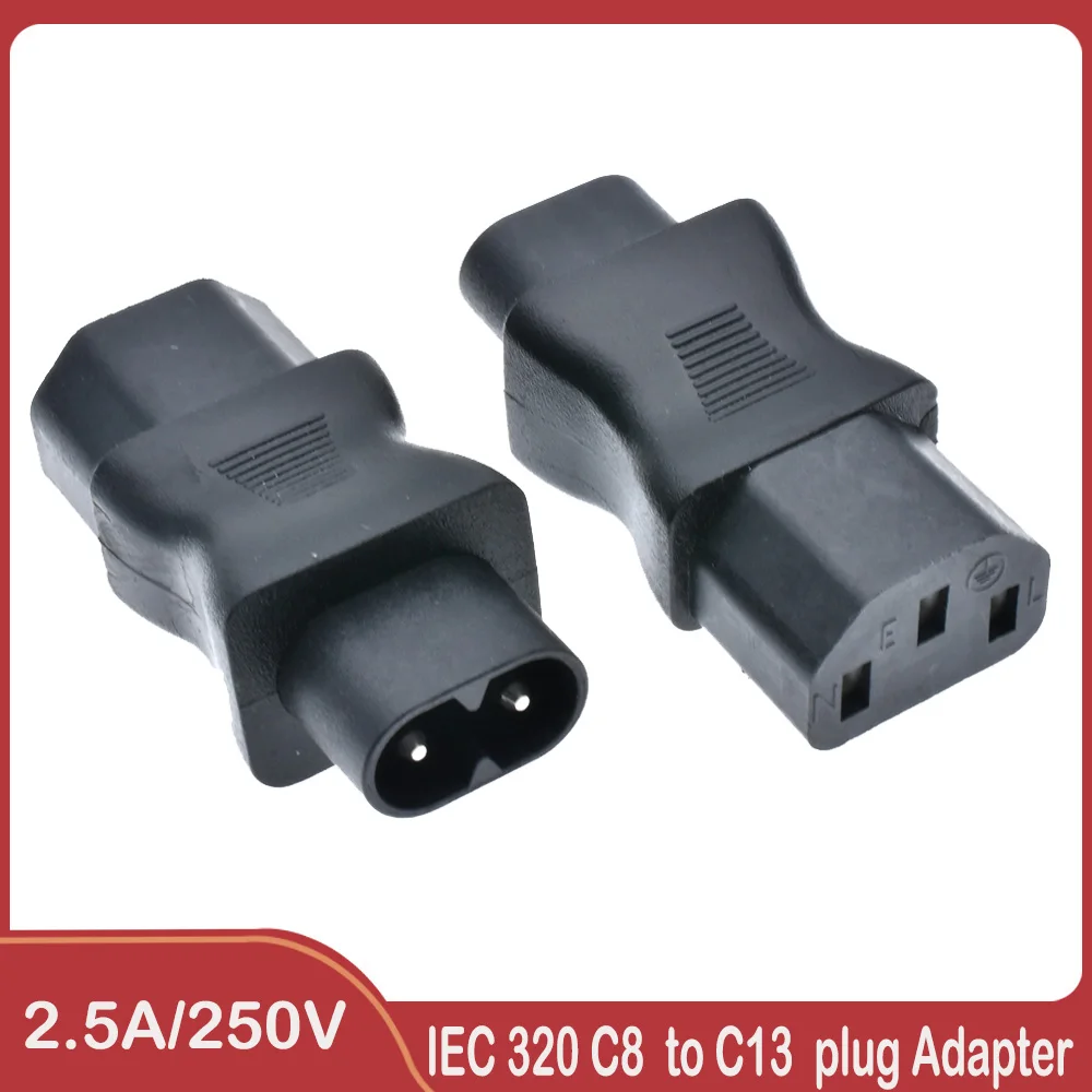 IEC320 IEC 320 C13 to IEC C8, IEC 3Pin female to 2Pin male power ...