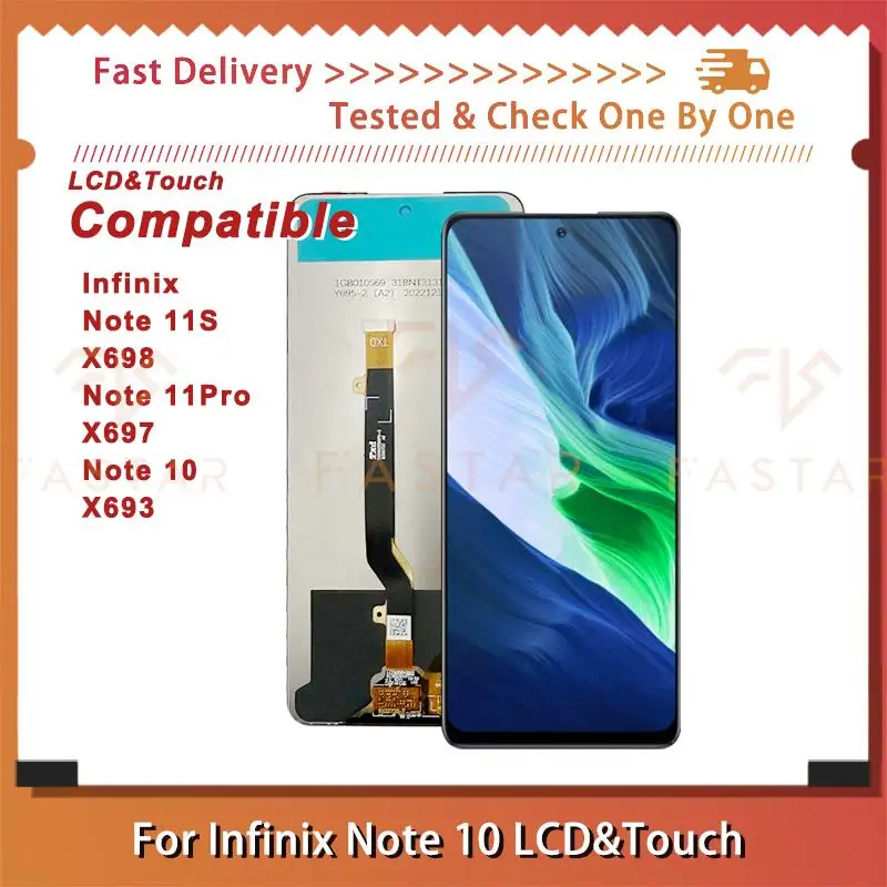 6-95-Tested-For-Infinix-Note-10-lcd-Note-11S-lcd-Note-11Pro-lcd-X698 ...