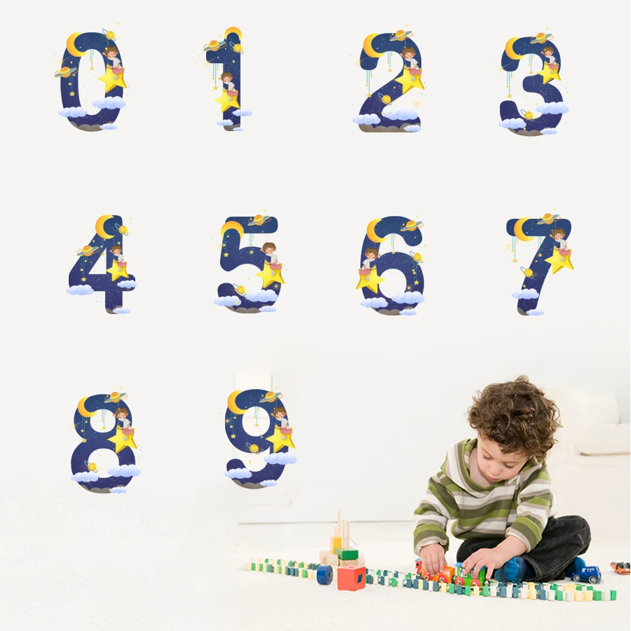 3d-cartoon-number-wall-sticker-for-kids-room-self-adhesive-cute-animal ...