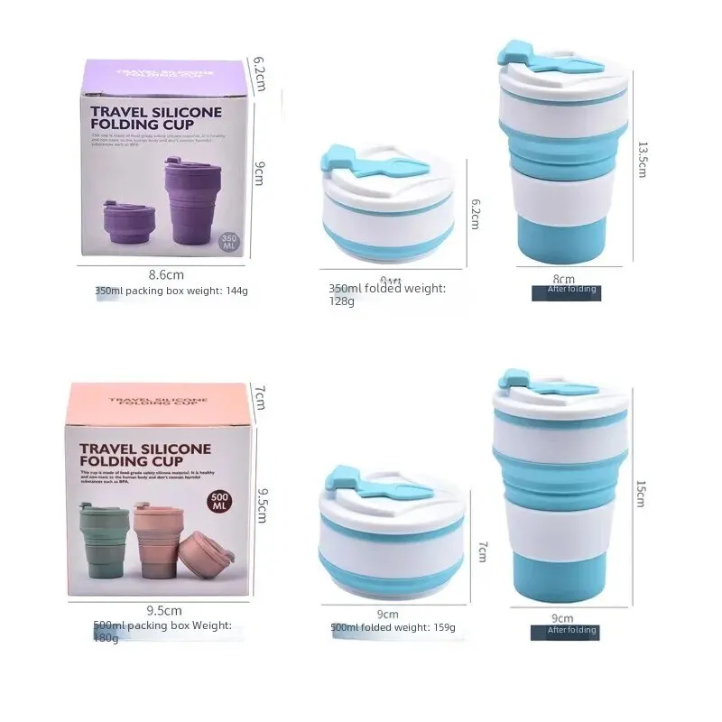 Portable-Silicone-Folding-Water-Cup-Outdoor-Travel-Camping-Foldable ...