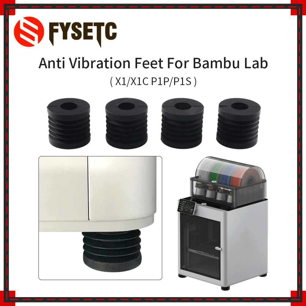 For-Bambu-Lab-P1P-P1S-Anti-Vibration-Feet-Pad-Anti-slip-Anti-Shock-Dust ...