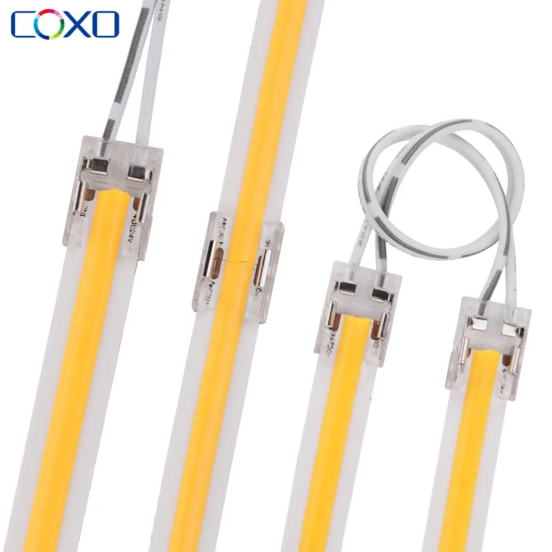 Conector-de-tira-LED-transparente-conectores-simples-e-duplos-luzes-de ...