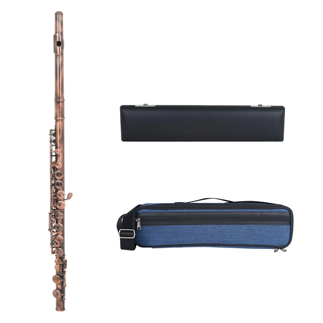 SLADE-16-Hole-Flute-Antique-Copper-Key-Flute-With-Storage-Box ...