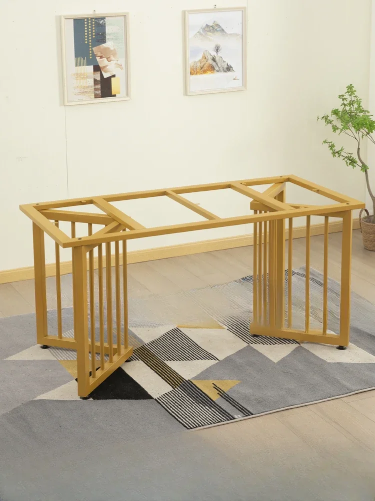 Light-luxury-rock-slab-wrought-iron-leg-bracket-marble-slab-coffee-legs ...