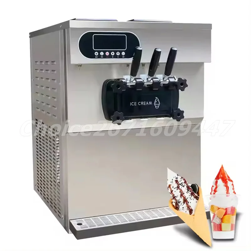 Commercial-Frozen-Yogurt-Ice-Cream-Machine-Desktop-Stainless-Steel-13l ...