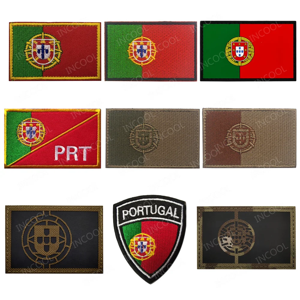 Portugal Embroidered Flag Patch IR Reflective Portuguese Patches ...