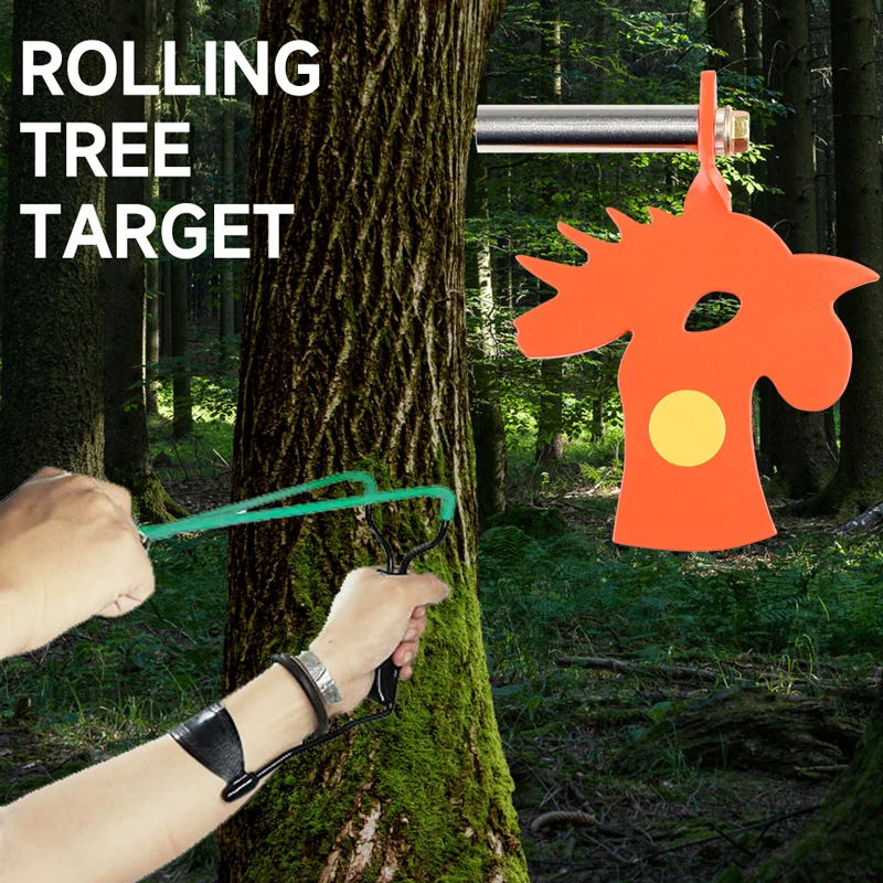 Metal-Rotating-Tree-Target-Bow-Accessories-Stainless-Steel-Animal ...