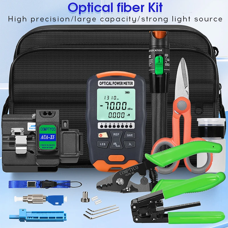 COMPTYCO-21pcs-set-FTTH-Fiber-Optic-Tool-Kit-with-D7-OPM-70-10dBm ...
