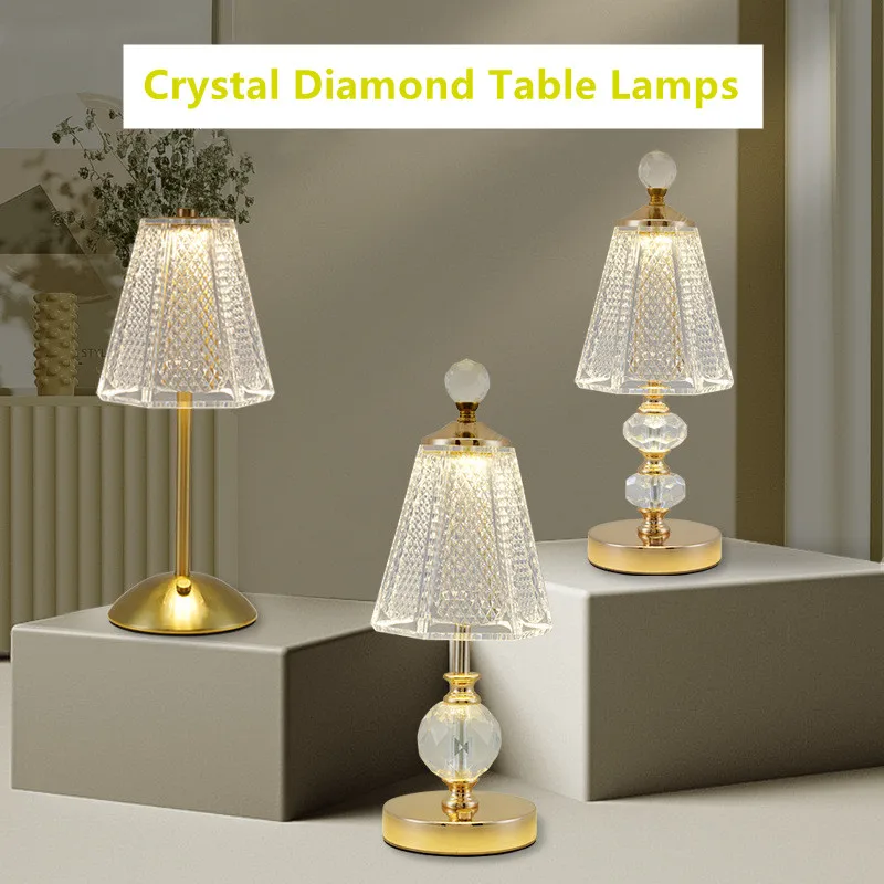 Crystal-Diamond-Table-Lamps-Retro-Led-Bar-Desk-Lamp-USB-Rechargeable ...