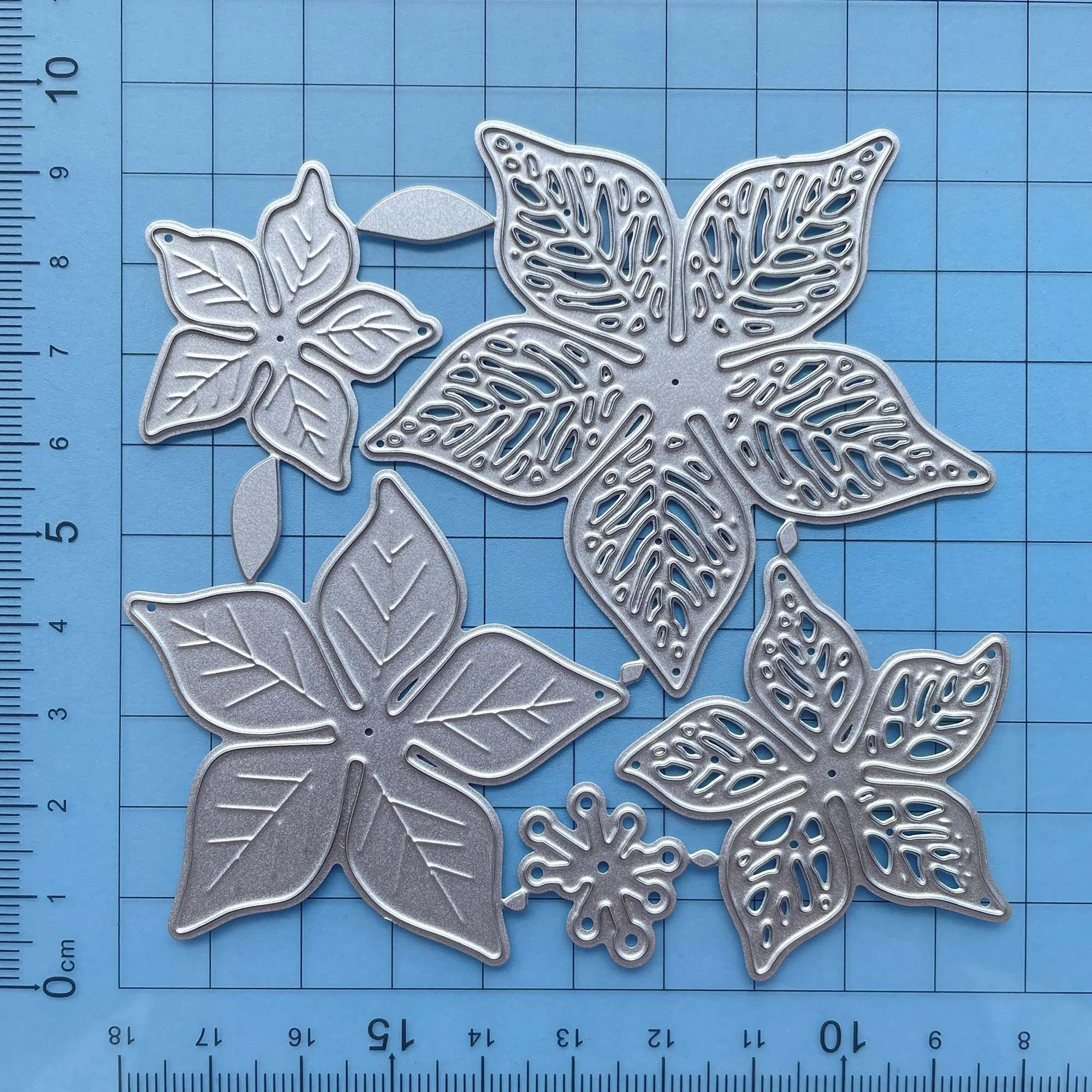 Metal Cutting Dies Scrapbooking Flower Christmas | Flower Poinsettia ...