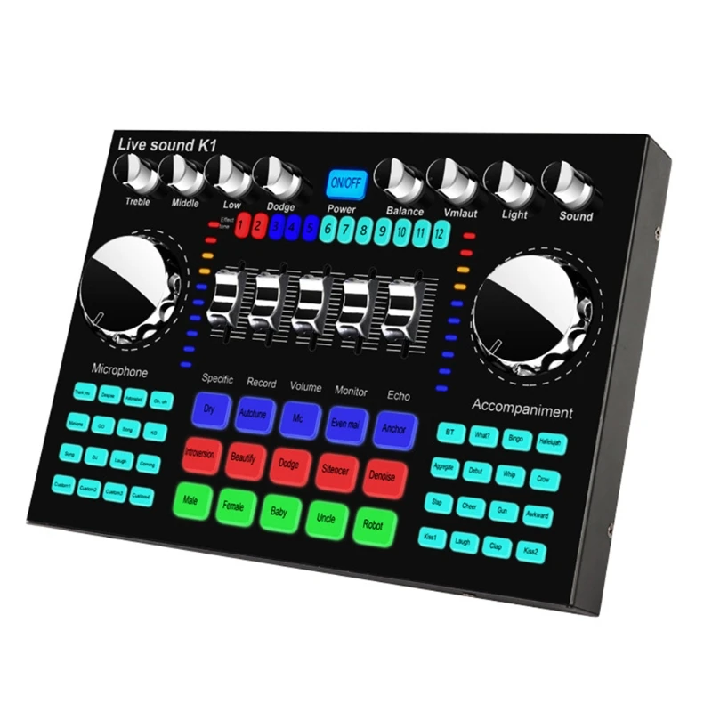 Professional Computer Live Microphone Sound Card Equipment Mixer Sound ...