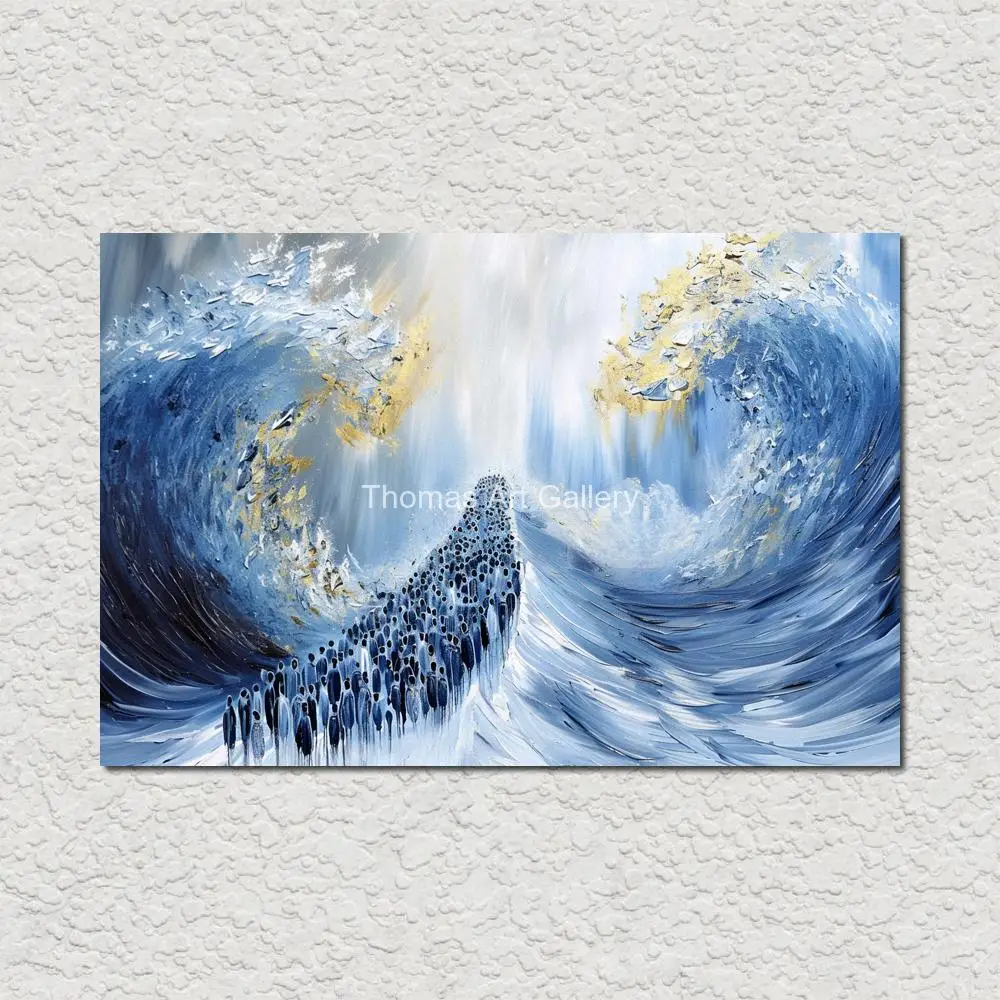 Judaica-Canvas-Print-Wall-Art-Jerusalem-Painting-Parting-of-The-Sea ...