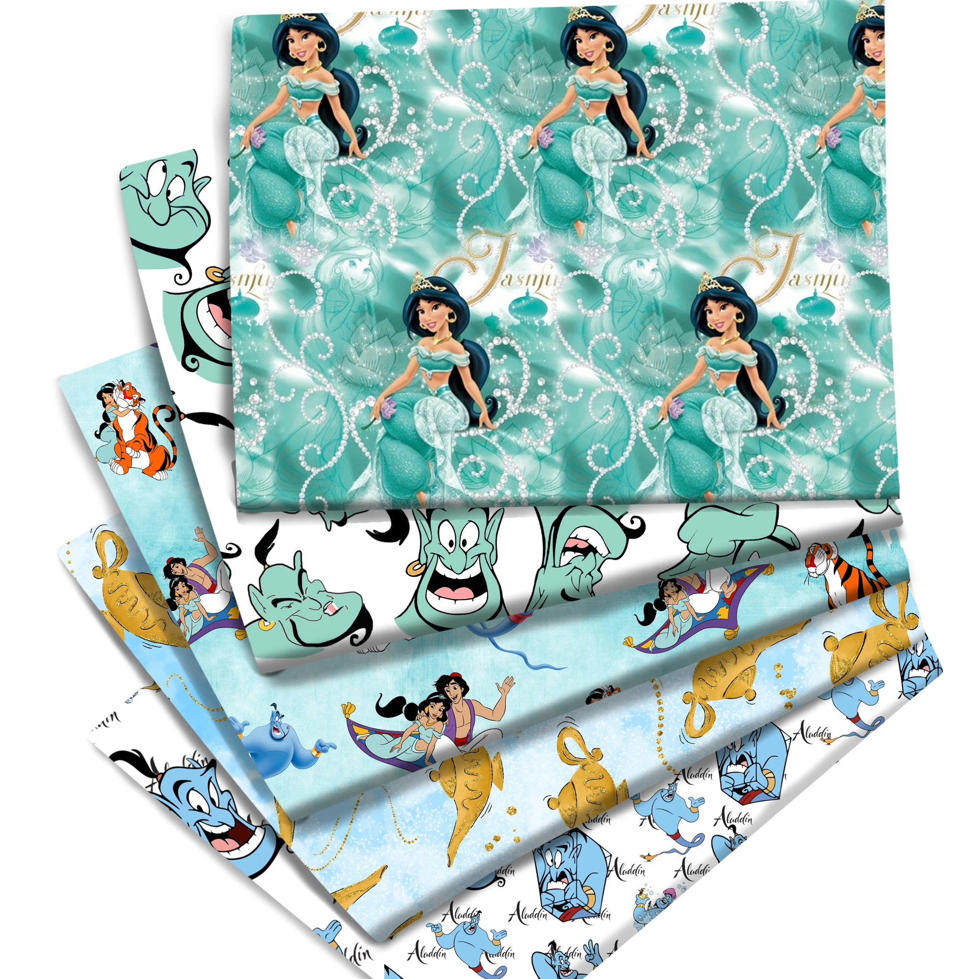 Sale-Aladdin-Djinni-Genie-Jasmine-Princesses-Cotton-Fabric-Cloth-Sewing ...