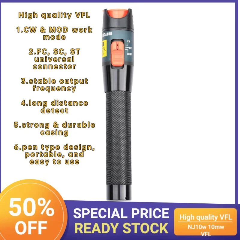 Nijing Nj10w 10mw Red Laser Light Pen Tester Visual Fault Locator Also ...