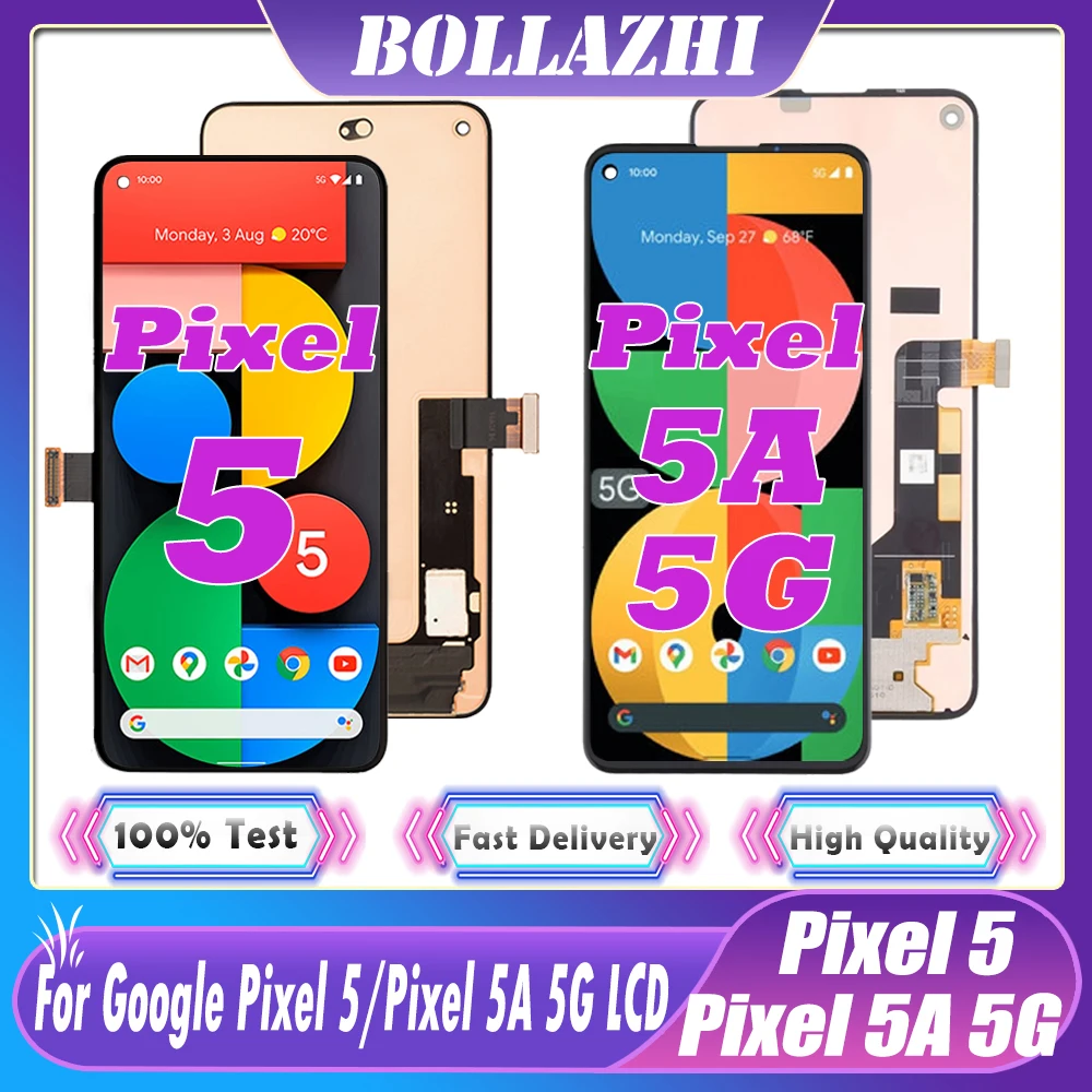 100-Test-Original-Screen-For-Google-Pixel-5-LCD-Display-Touch-Screen ...