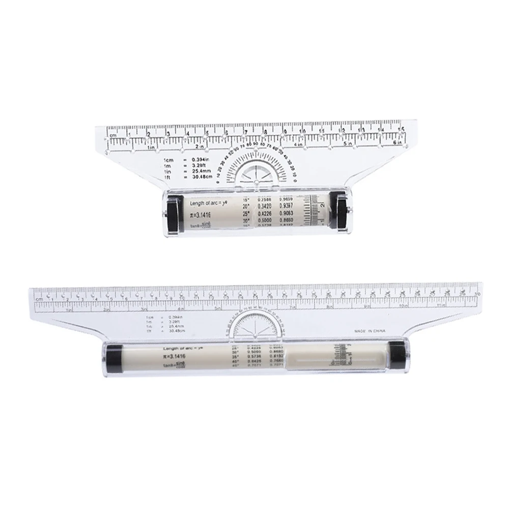 2PCS Parallel Ruler Student Office Rolling Mathematics Drawing Drafting ...