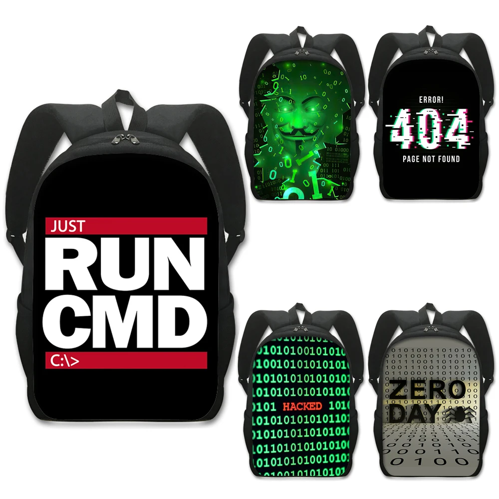 Mochila-Run-Cmd-Zero-Day-404-Not-Found-Rucksack-Anonymous-Hacker-Geek-Programer-Laptop-Backpacks ...