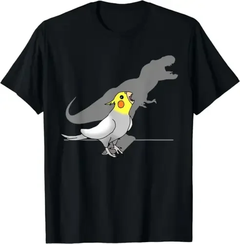 Cute-Screaming-Parrot-Birb-Memes-Funny-T-Rex-Cockatiel-Shirt-long-or ...