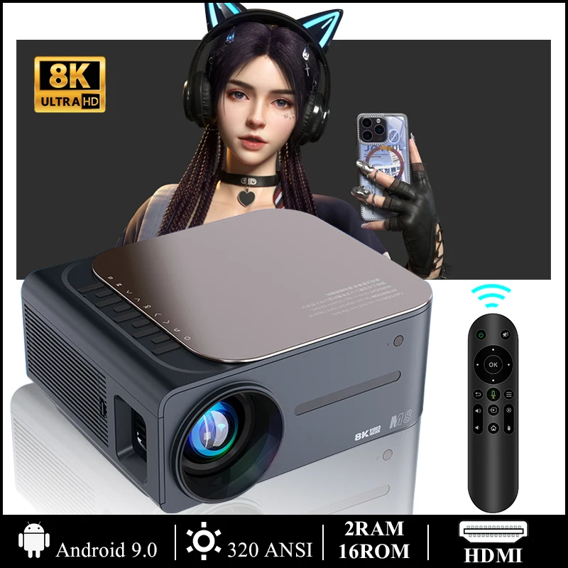 M8-8K-Mini-LED-Home-Theater-Projector-Video-Full-HD-5500-Lumens-5G-WIFI ...
