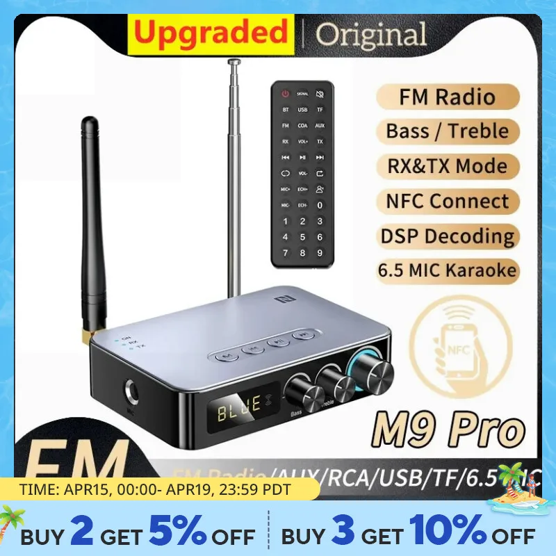 M9-M9Pro-Bluetooth-Audio-Receiver-Transmitter-DSP-Wireless-Adapter-NFC ...