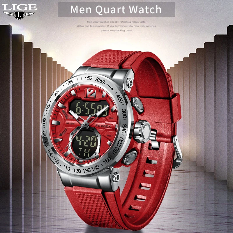 LIGE-New-Men-Fashion-Sports-Watches-Dual-Display-Digital-Silicone-Strap ...