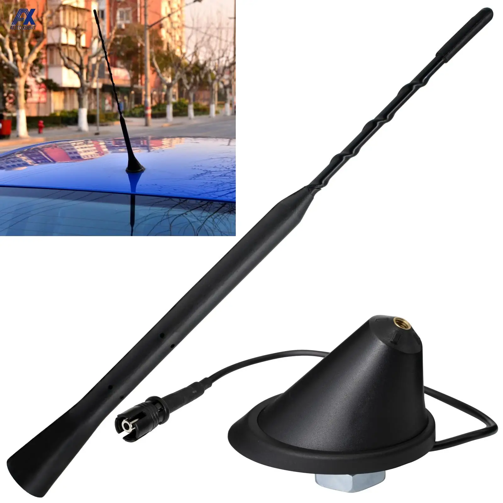 9” Car Roof Mount Antenna Base Mast Rod Aerial Seal Adapter Vehicle ...