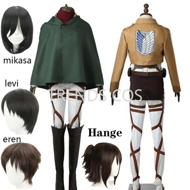 Cosplay Anime Levi Ackerman Mikasa Ackerman Cosplay Costume Eren Jaeger ...