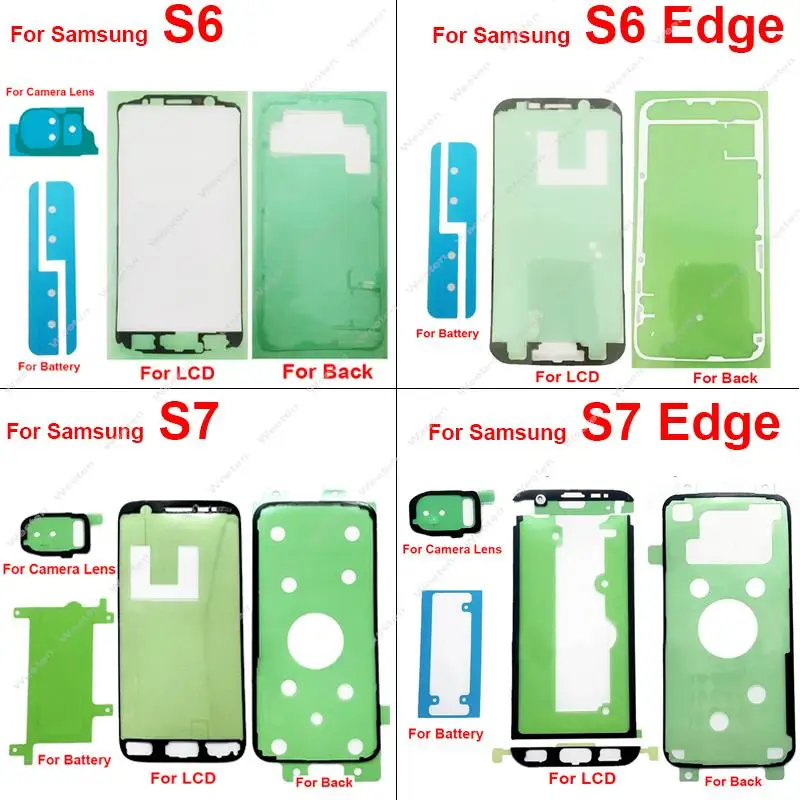 LCD-Display-Screen-Glue-Back-Battery-Cover-Sticker-Camera-Lens ...