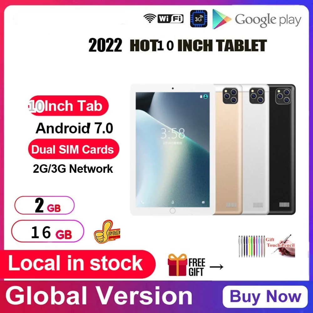 10.1'' Android 7.0 Phone Call 3g Tablet Pc P20 Mtk6735 Arm Cortex A7 ...