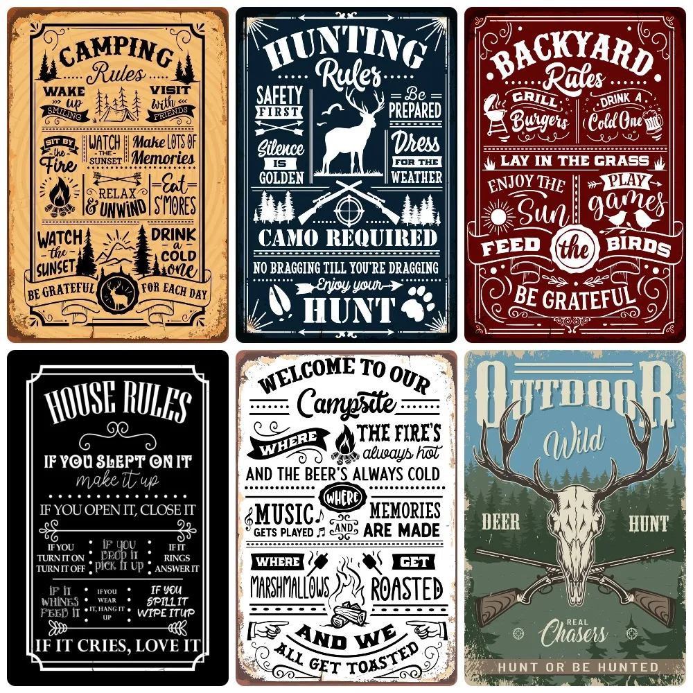Hunting Man Cave Signs