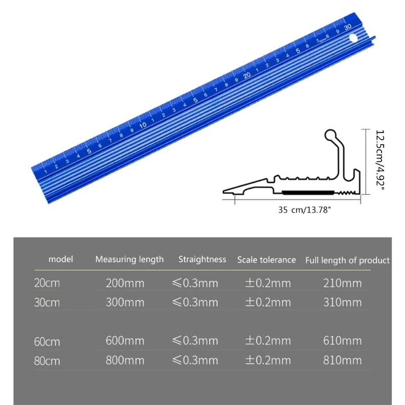 Protective-Ruler-Straight-Multi-function-Aluminum-Alloy-Ruler-Measuring ...
