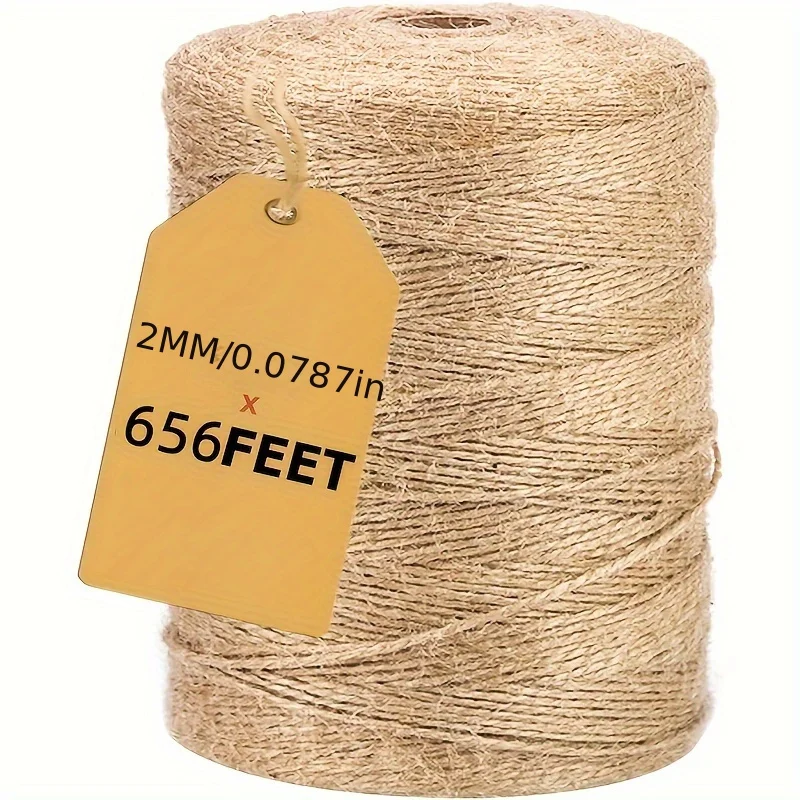2 mm de diámetro, 656 pies de longitud: cuerda de yute resistente ...