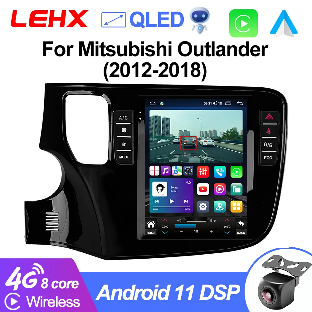 Lehx Pro 2 Din Android 11 Rádio Do Carro Para Mitsubishi Outlander 3 ...