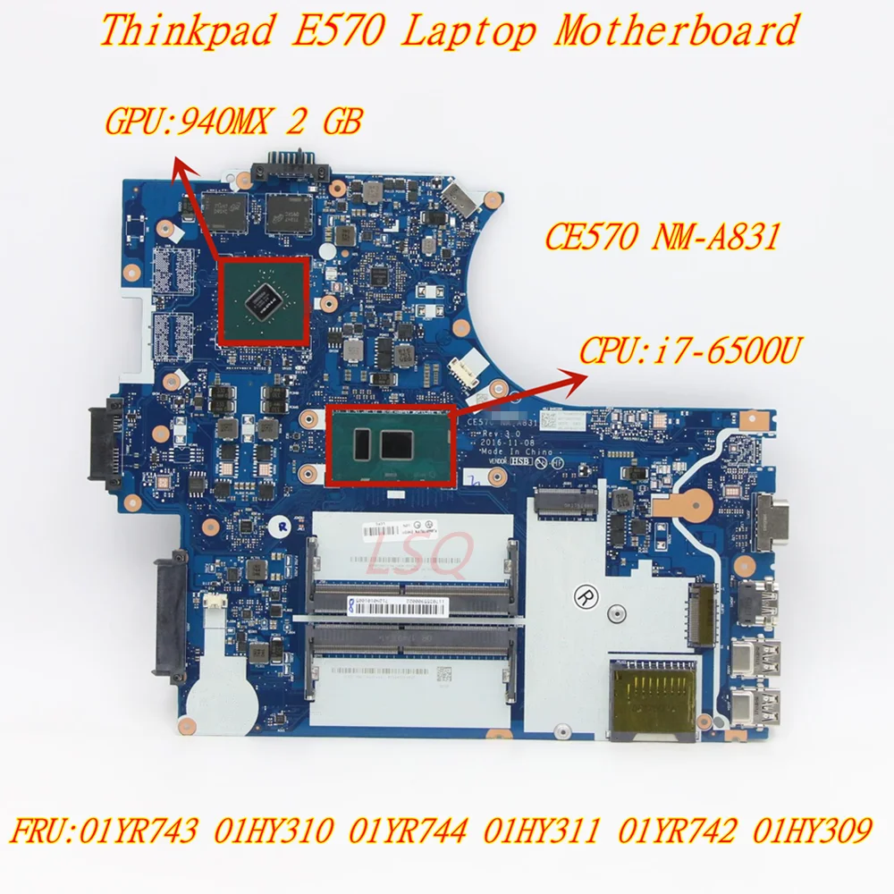 For-Lenovo-Thinkpad-E570-E570C-Laptop-Independent-Graphics-Motherboard ...