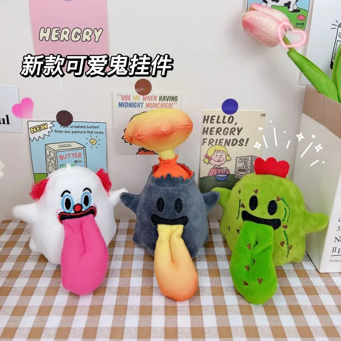 Cute-Ghost-Volcano-Cactus-Angel-Plush-Keychain-Pendant-Children-s-Day ...